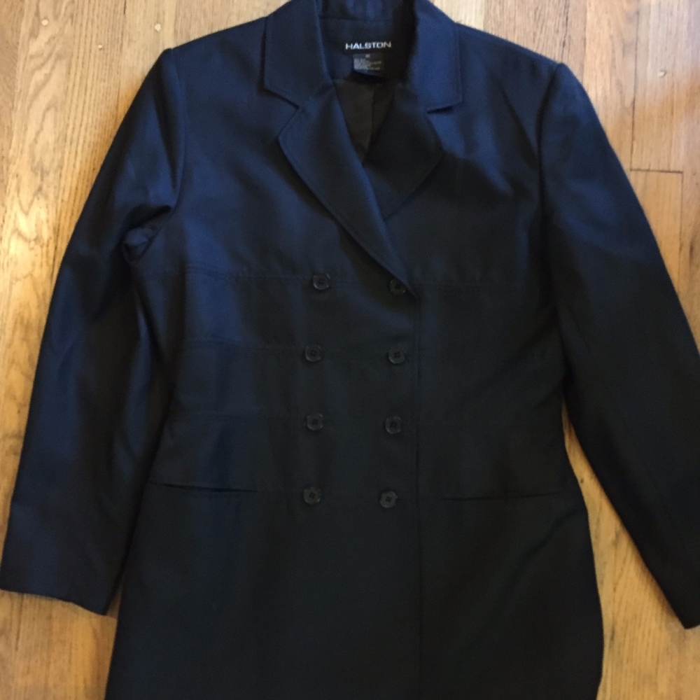 Halston Vintage Double Breasted Silk Blazer - Gem